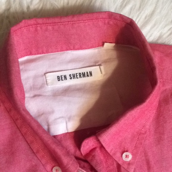Ben Sherman | Shirts | Ben Sherman Mens Red Button Up Shirt Sz Large ...